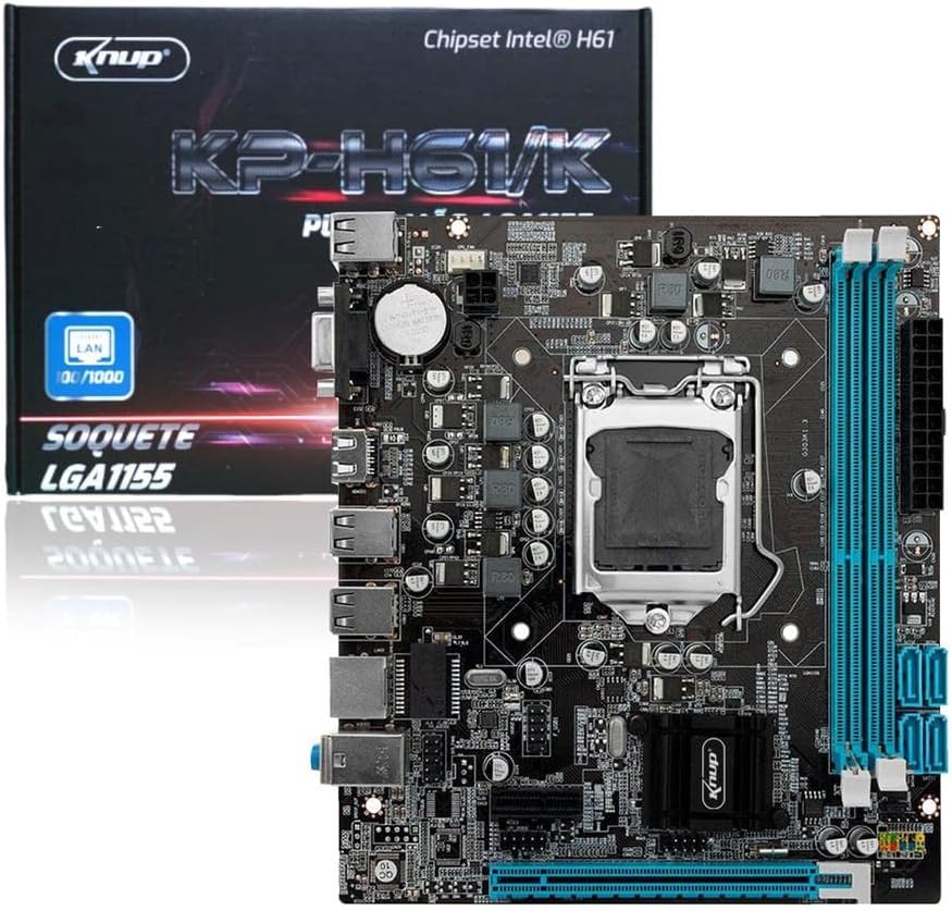Knup Placa Mãe Kp-h61 Socket 1155 Intel I3 I5 I I7 Hdmi/vga/ddr3, Preto | Amazon.com.br
