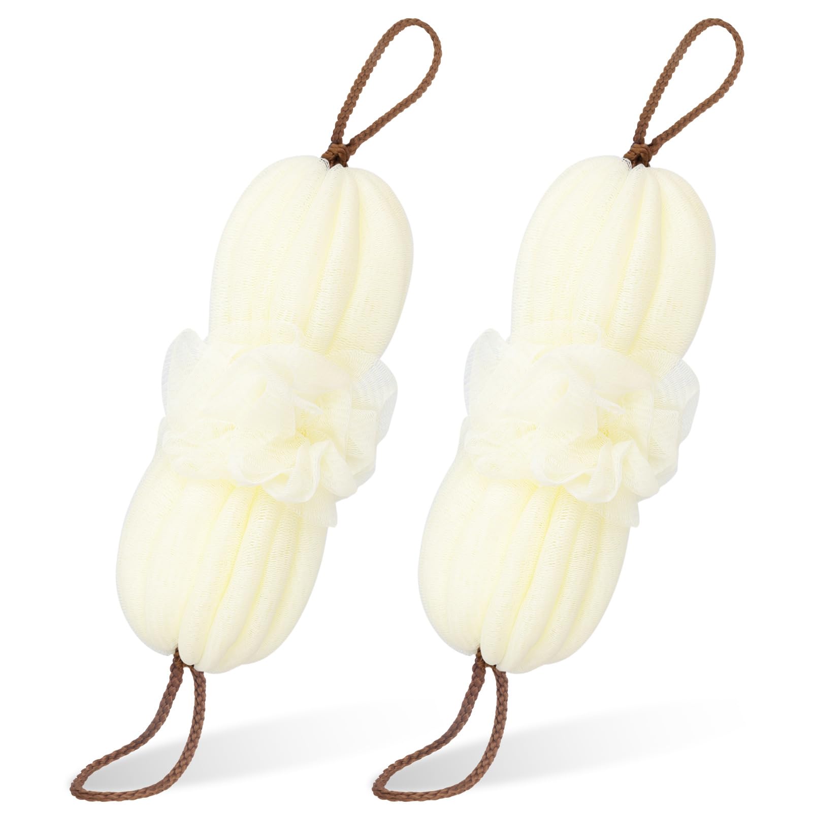 Toplive 2Pcs Bath Shower Loofah Sponge,Long Stretch Back Sponge ...