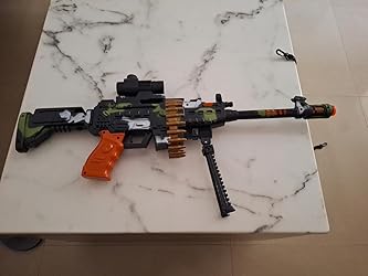 Gooyo GY-8626 Revolving Machine Gun Toy with Stand and Carry Strap ...