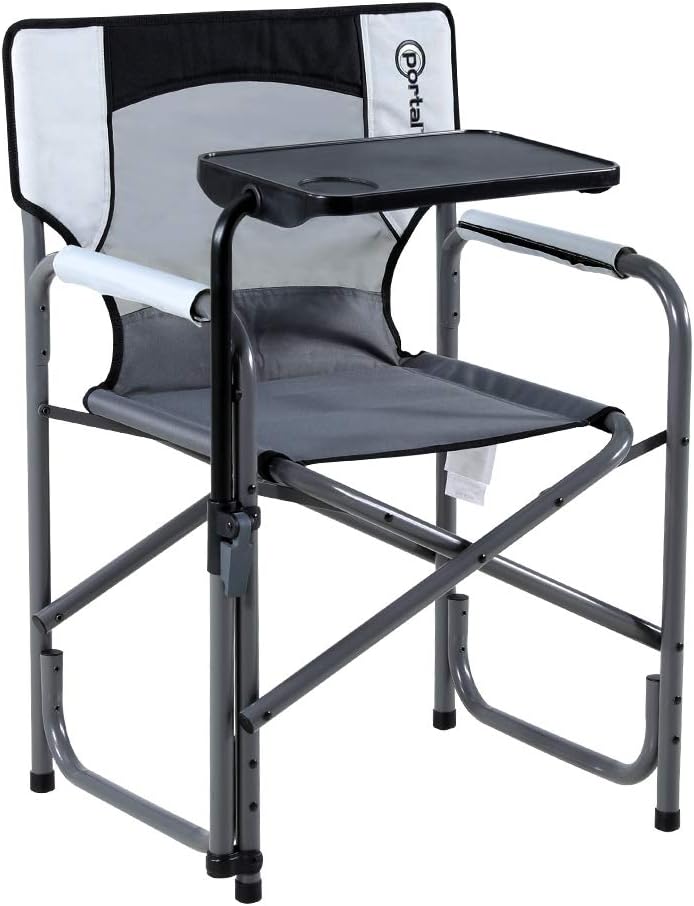 Amazon.com: PORTAL Max Comfort Tablet Table Director's Chair, 17.9”W x ...