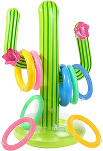 9 PCS Cactus Ring Toss Game Set, Inflatable Cactus Toy Reusable with 8 ...