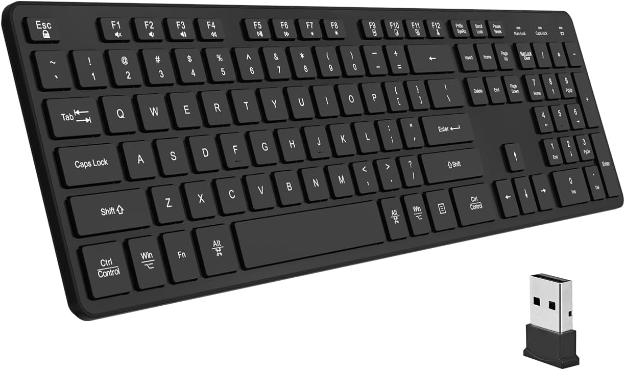 Amazon.com: B.FRIENDIT Slim Wireless Keyboard for Mac and Windows ...