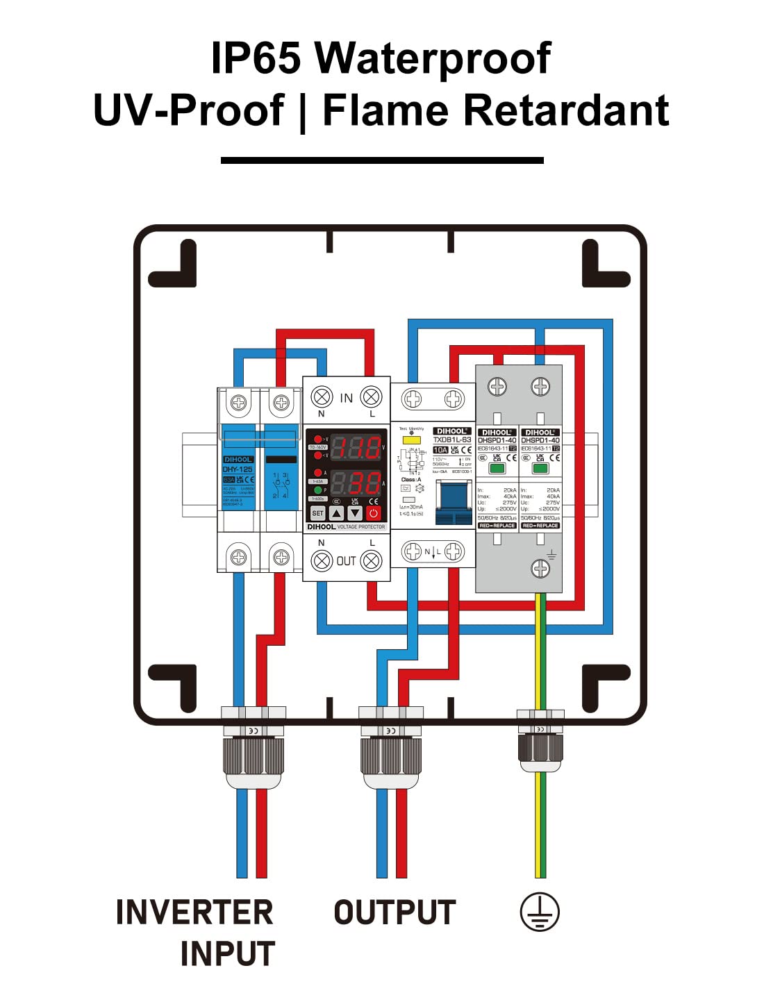 Snapklik.com : Pv Solar Combiner Box AC 120V Breaker Box Off Grid Solar ...