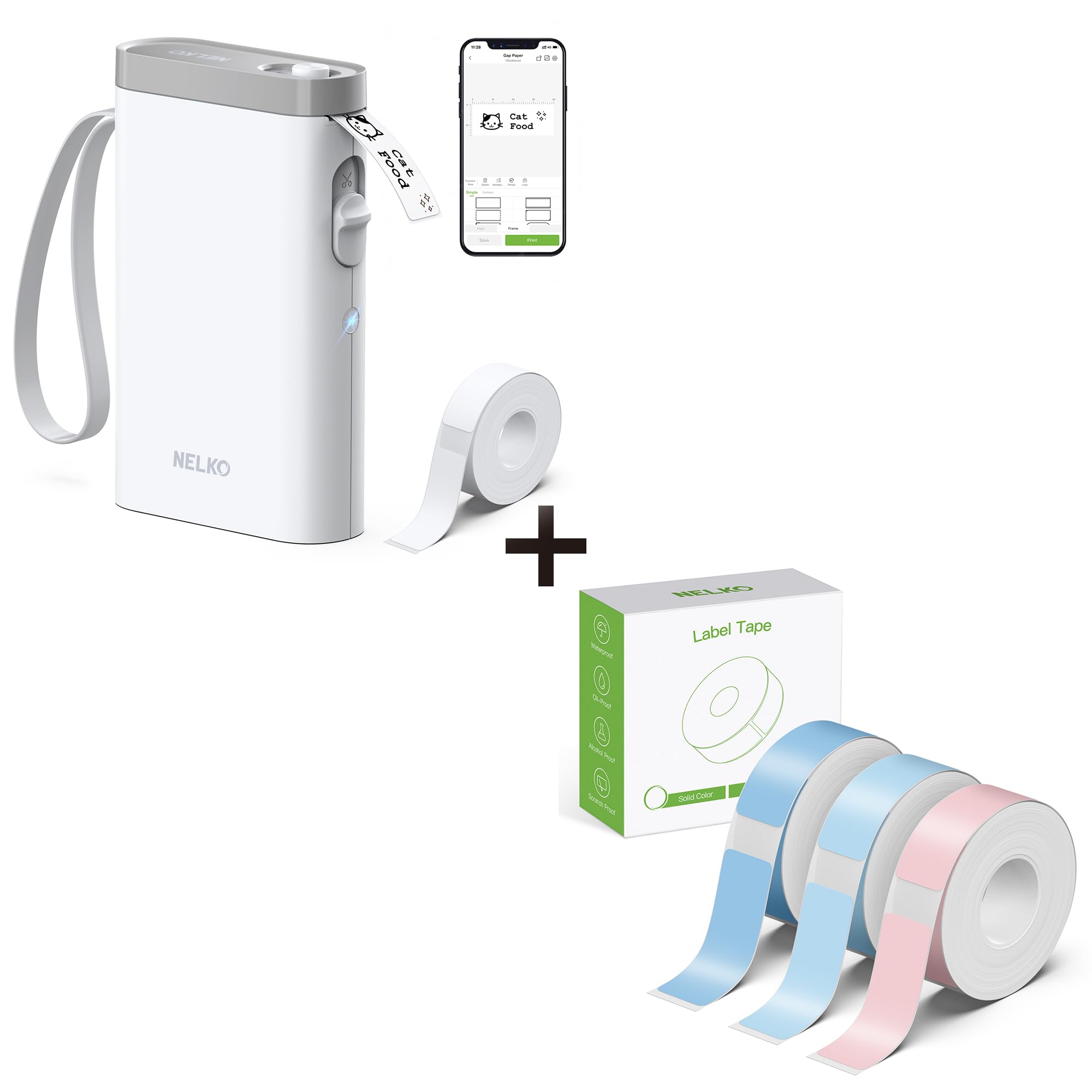 Amazon.com : Nelko Label Maker Machine with Tape, P21 Portable Mini ...