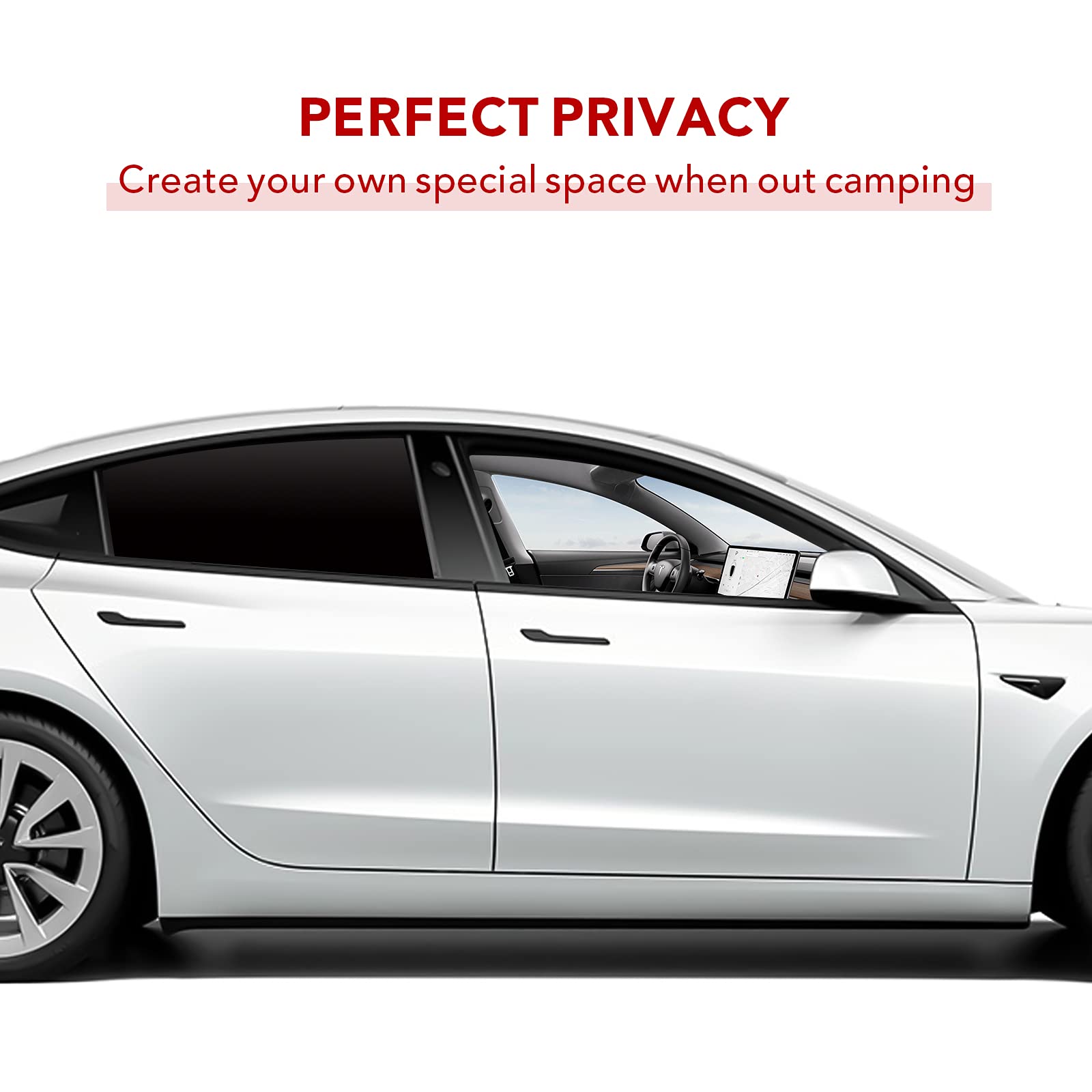 BASENOR Tesla Model 3 Sunshade Side Windows Rear Windshield Sun Shades ...