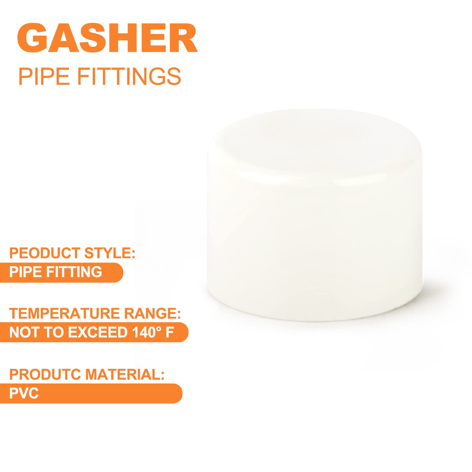 Snapklik.com : GASHER 15PCS PVC Pipe Fitting 3/4" PVC Pipe End Cap Plug ...