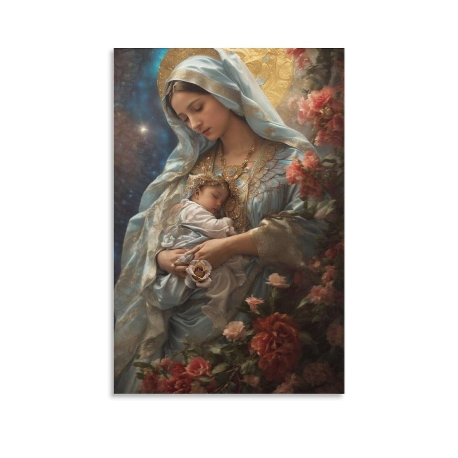 Amazon.com: GRNYUNS Virgin Mary Posters Our Lady of Carmen Canvas Art ...