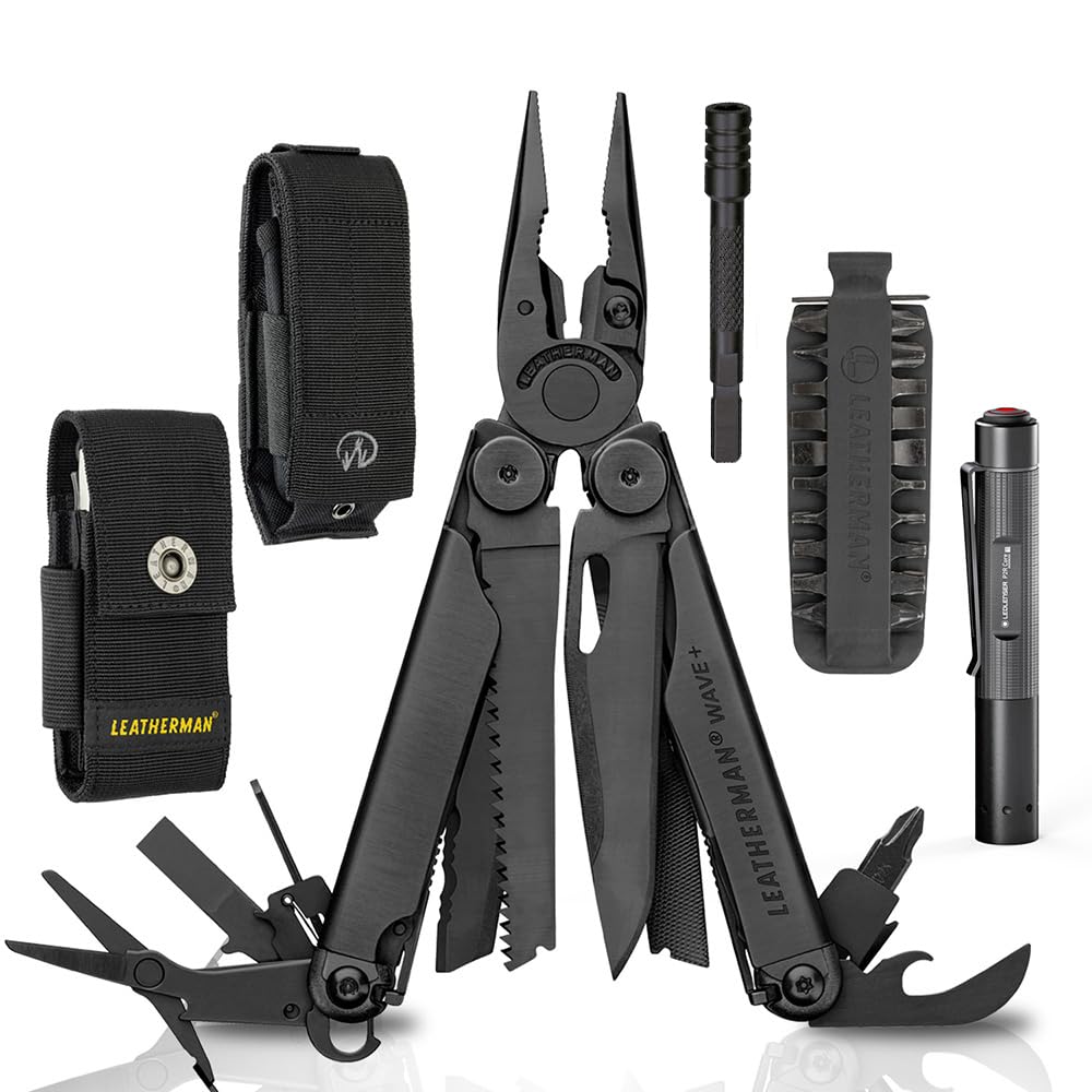LEATHERMAN Kit de Multiherramienta WAVE Negra con con 11 Puntas ...