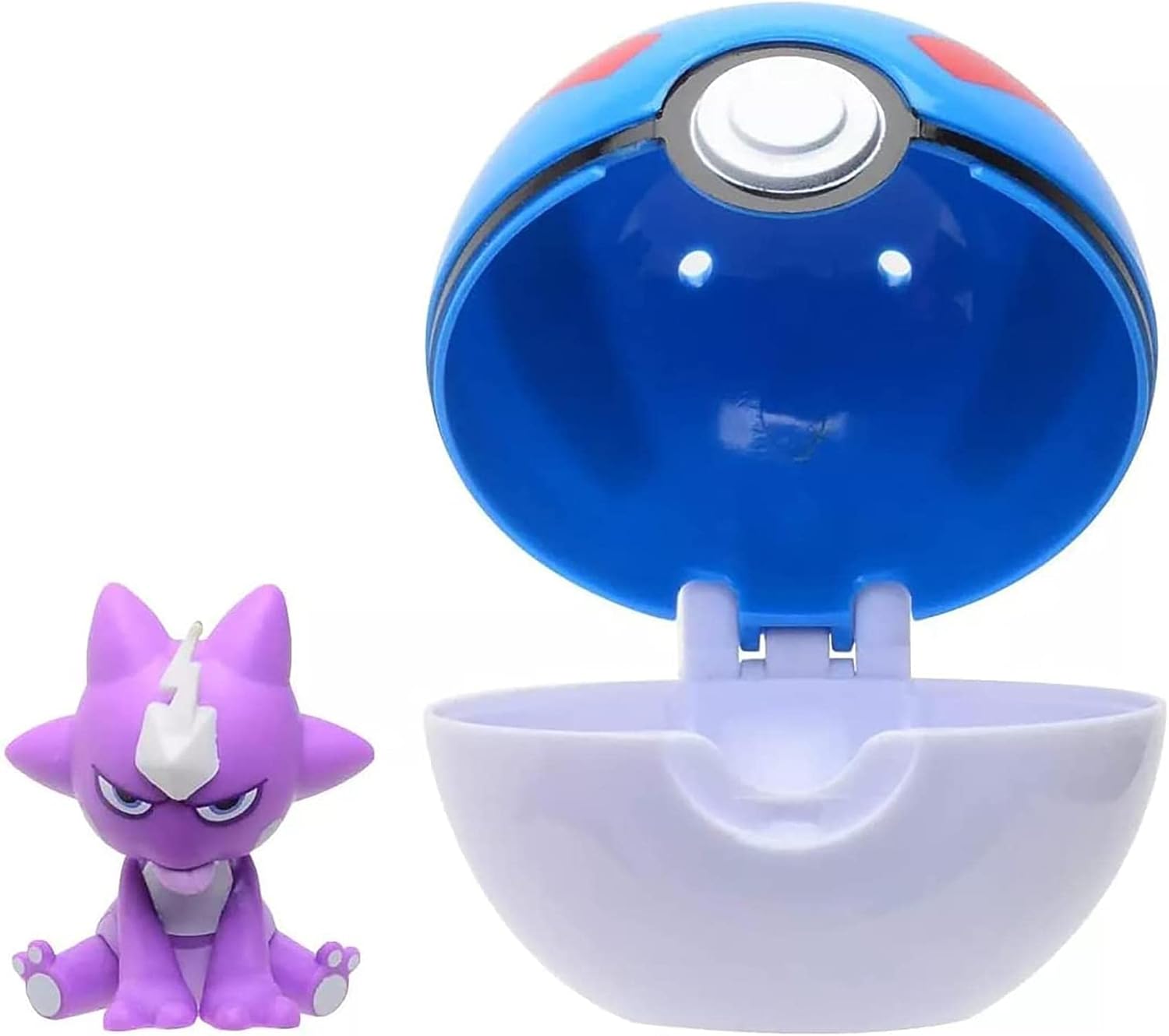Amazon.com: Pokemon Clip N Go Poke Ball Set | 2 Inch Toxel & Great Ball ...
