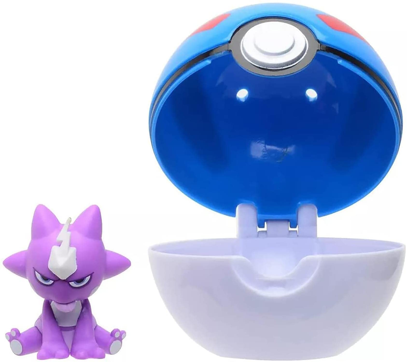 Snapklik.com : Pokemon Clip N Go Poke Ball Set 2 Inch Toxel & Great Ball