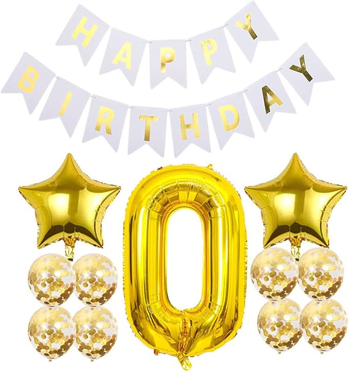 Amazon.com: Balloons,12pcs 0th Birthday Party Balloon Decorations Happy ...