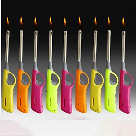 Defence Line Pack of 9 Refillable Safety Gas Candle BBQ Fire Lighter ...