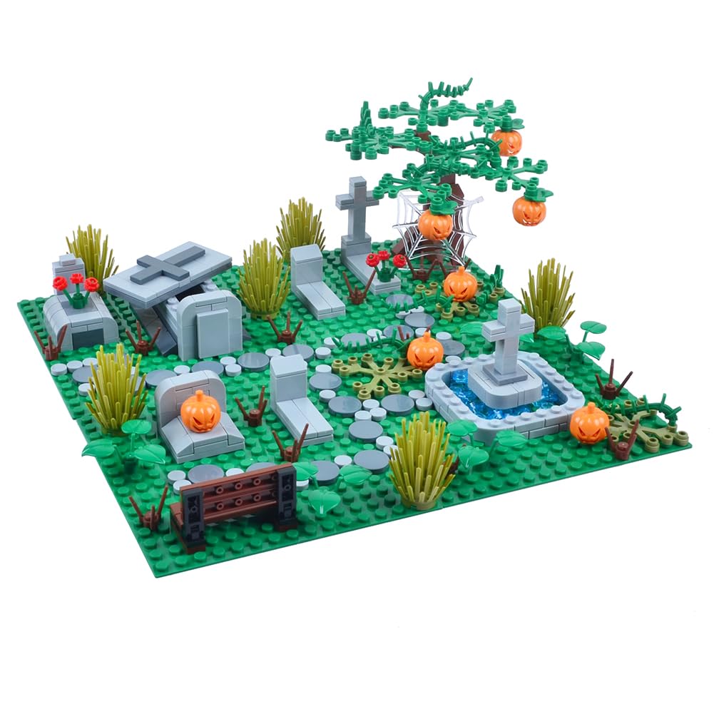 Amazon.com: BAENRCY Halloween Haunted Mini Bricks Toys Set Cemetery Set ...