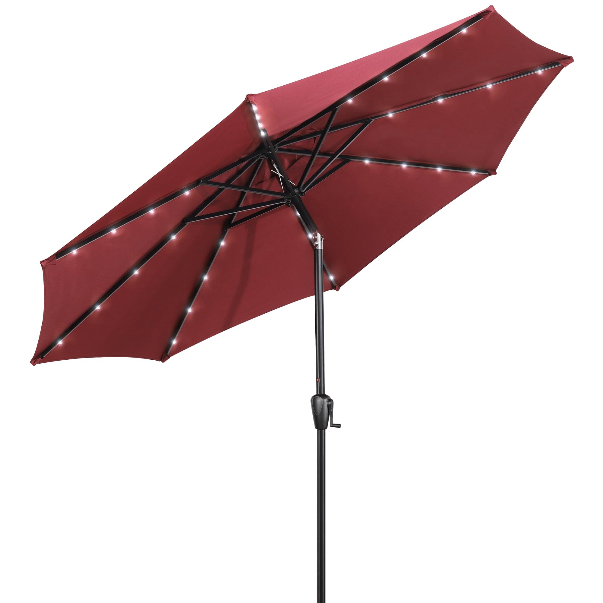 Amazon.com : Sun-Ray 9' Round Patio Umbrella with 32 Solar Powered LED ...
