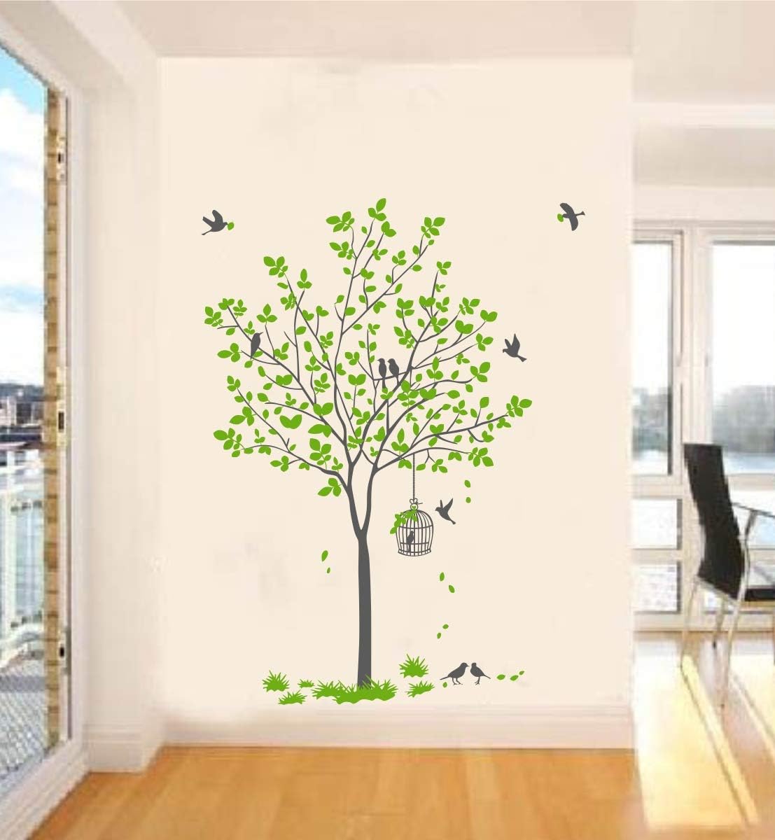 Amazon Brand - Solimo Pvc Wall Sticker For Living Room (Peacock In The ...