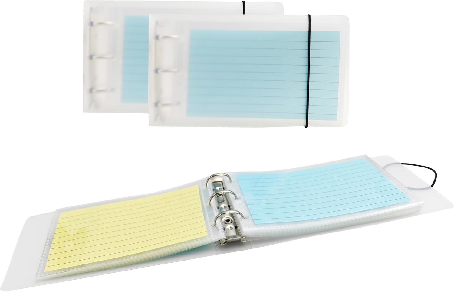 Amazon.com: BYSLBTY 2 Pcs 3x5 Index Card binder with 40 Card Sleeves ...