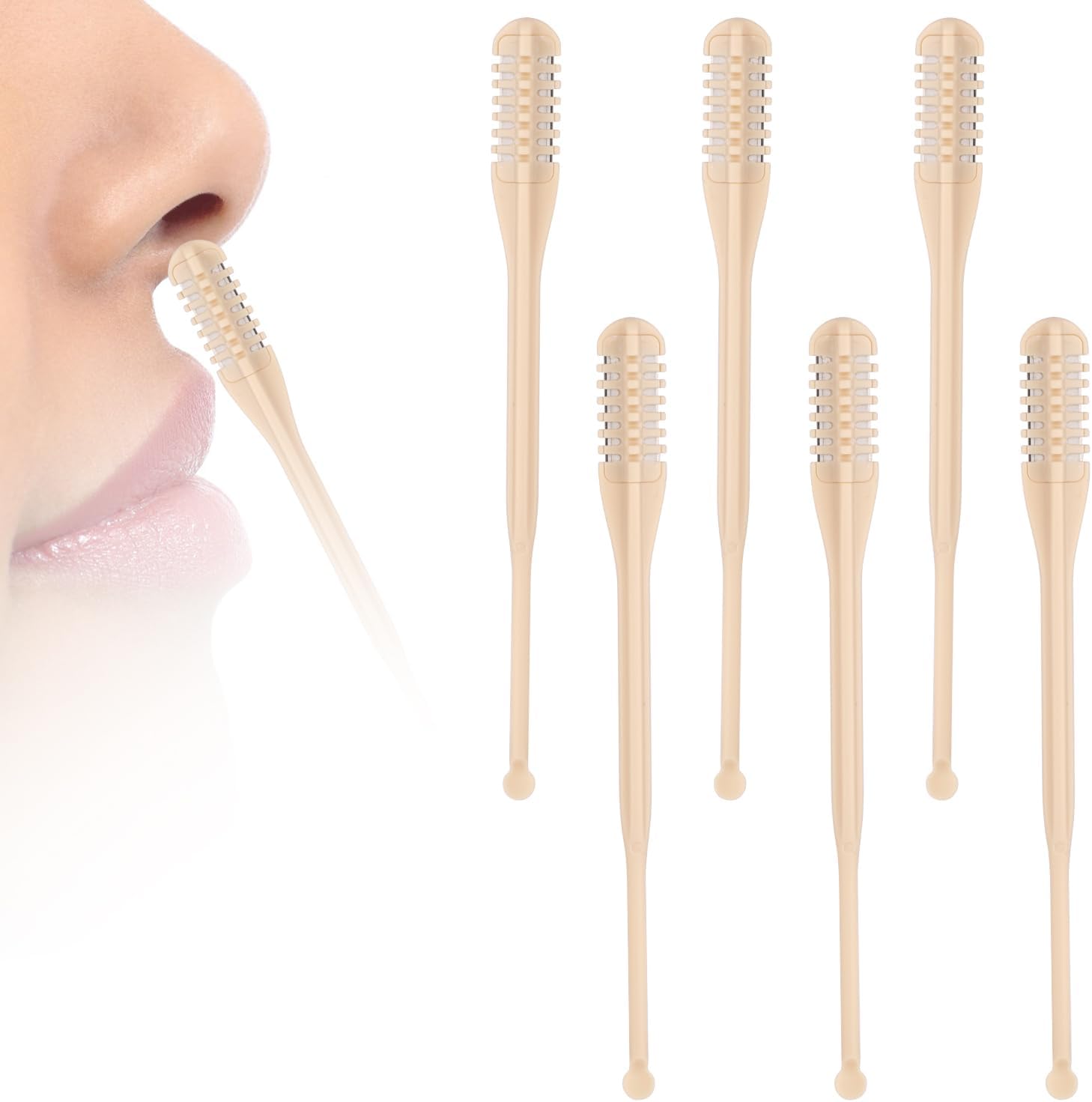 Amazon.com: PEUTIER 6pcs 2-in-1 Nasal Hair Cutter, Portable Nostril ...