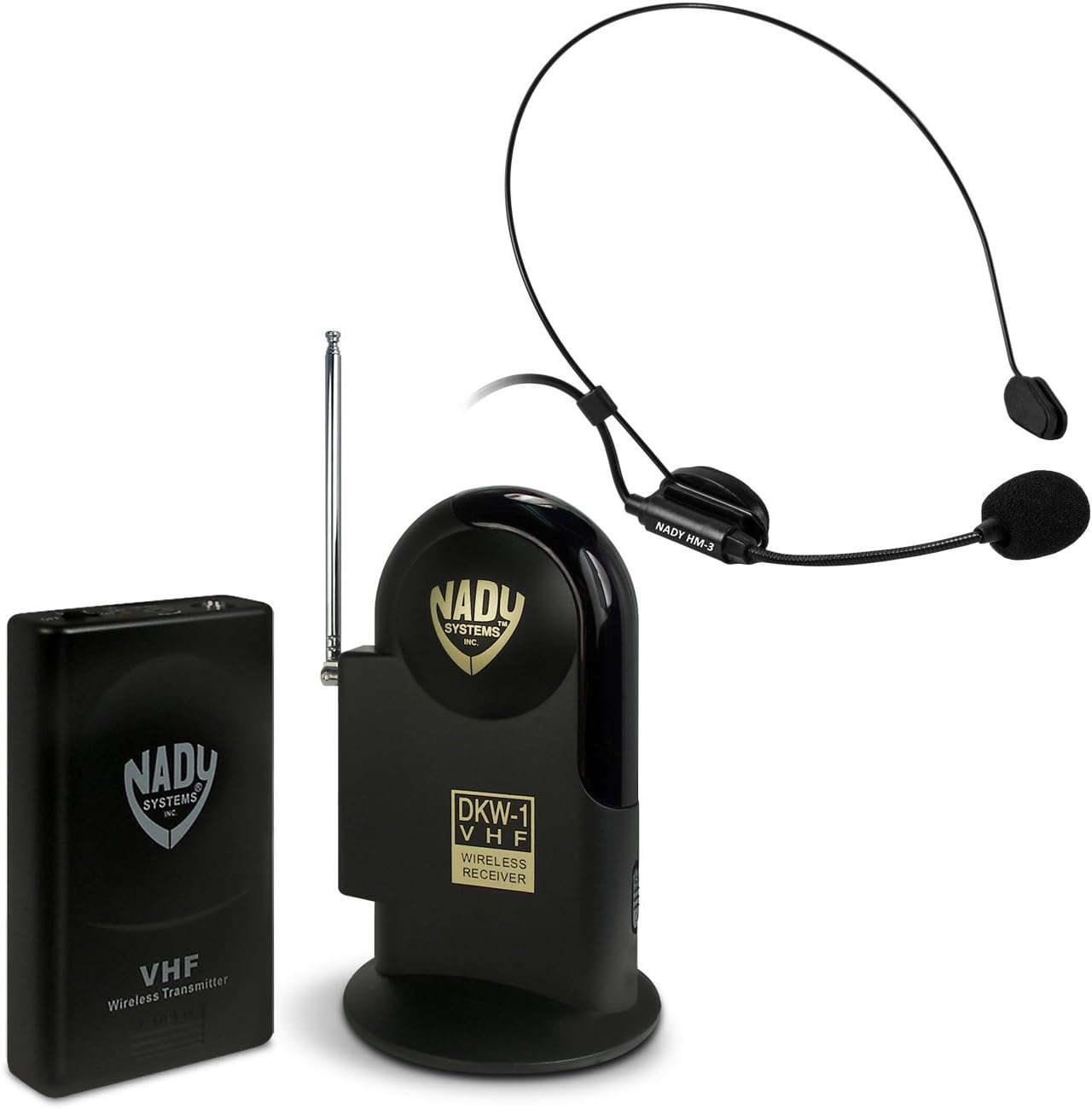 Nady DKW-1 Wireless VHF Headmic Microphone System - includes Nady HM-3 ...