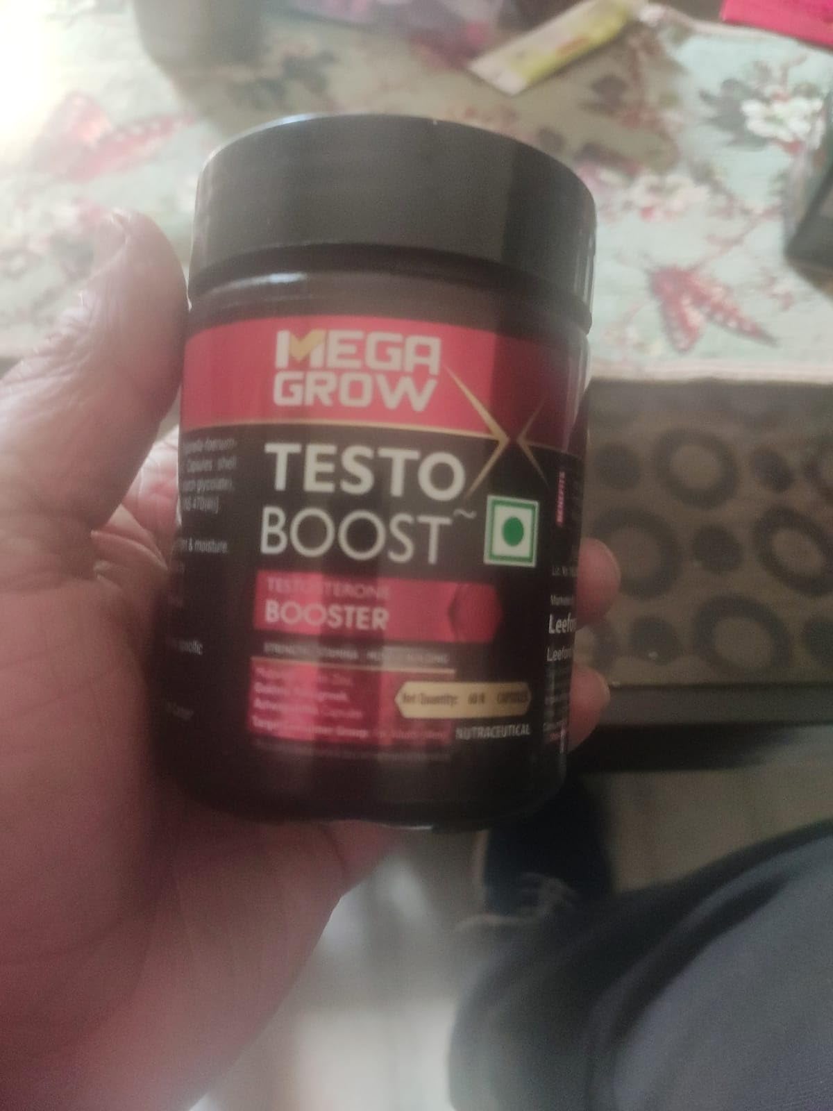 Megagrow Testosterone Booster Capsules for Men, 60 Capsules |Testo ...