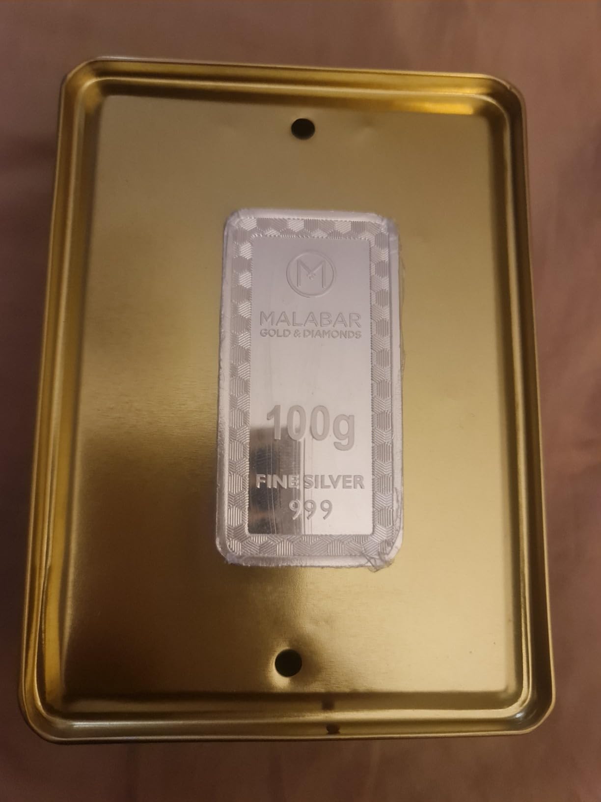 Malabar Gold & Diamonds 999 Purity Silver Bar 100 Grams | Silver Coin ...