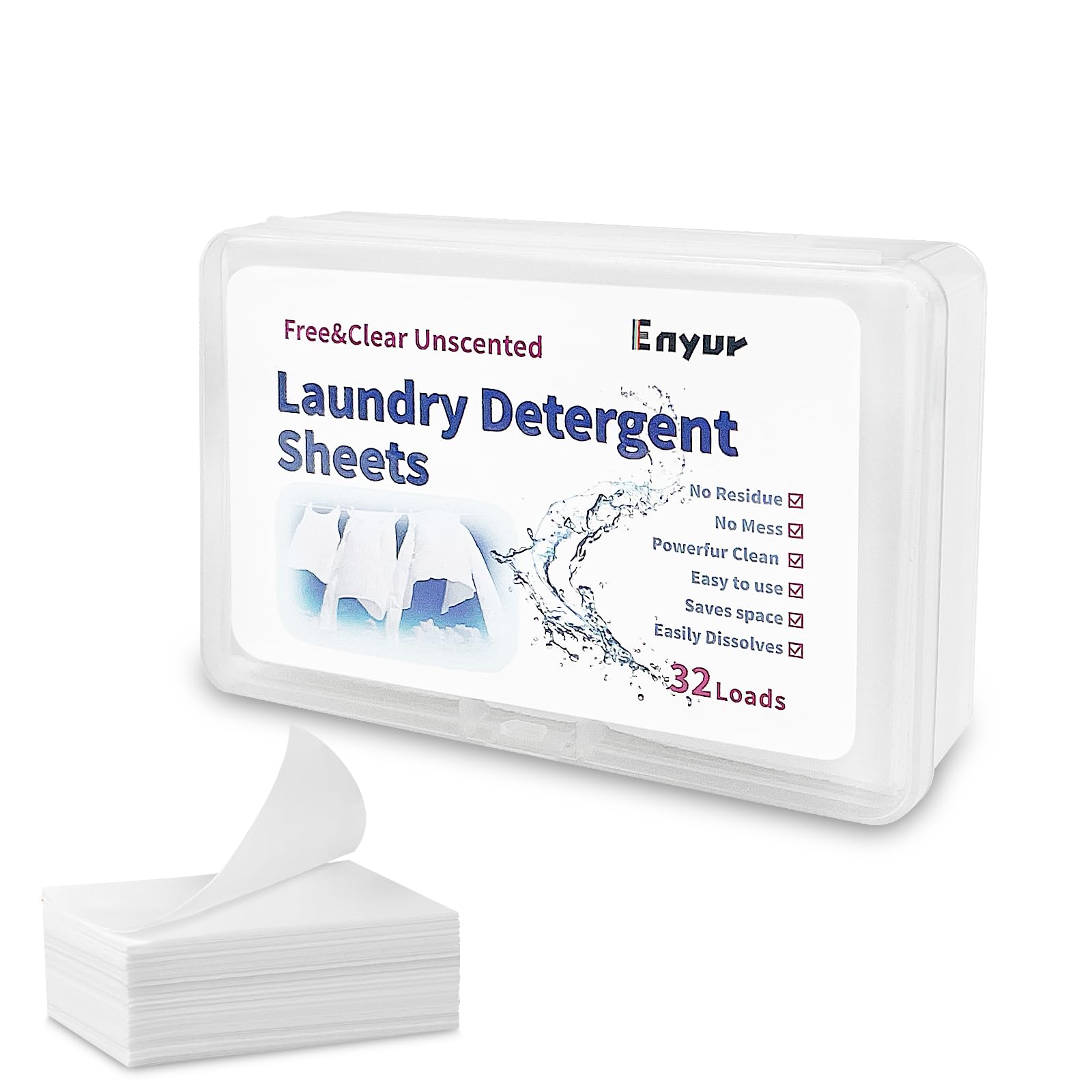 Amazon.com: Enyur Laundry Detergent Sheets, Laundry Sheets for ...