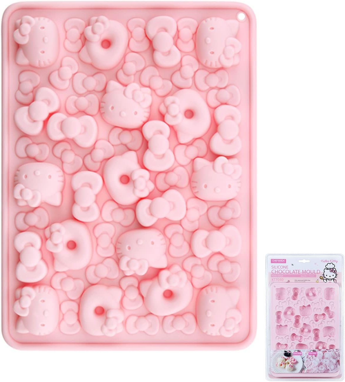Amazon.com: CHEFMADE Hello Kitty Silicone Chocolate Mold, Cute Baking ...