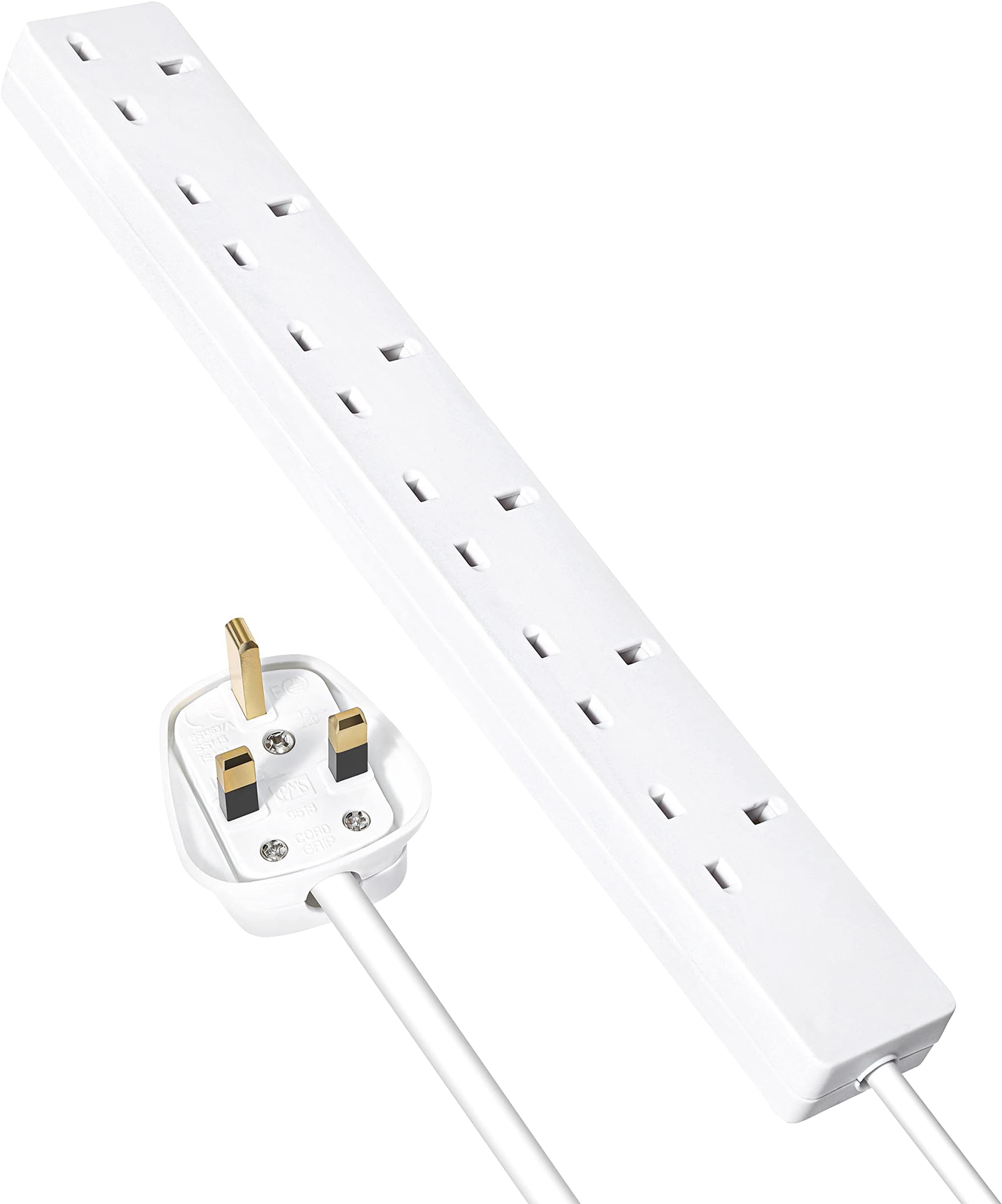 4 Gang Multi Plug Black Extension Lead 0.5m Power Strip - 4 Socket ...