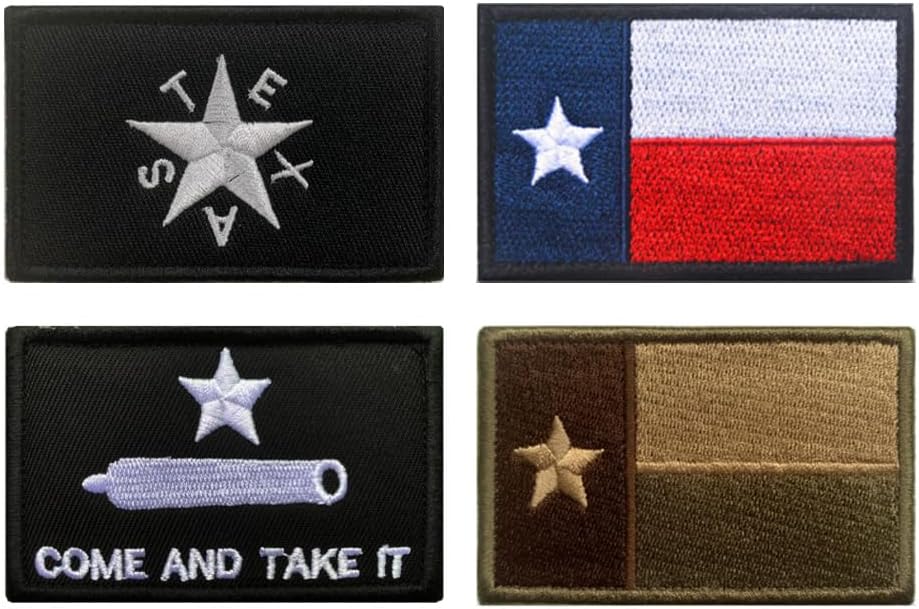 Amazon.com: 4 Pieces Texas Lonely Star Military Combat Patch Military ...