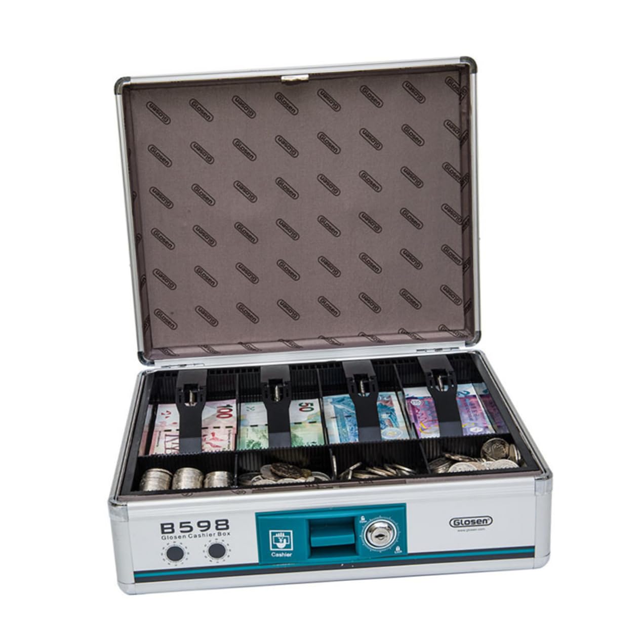 Amazon.com: STOBOK Box Cash Box with Money Tray Cash Safe Box Square ...