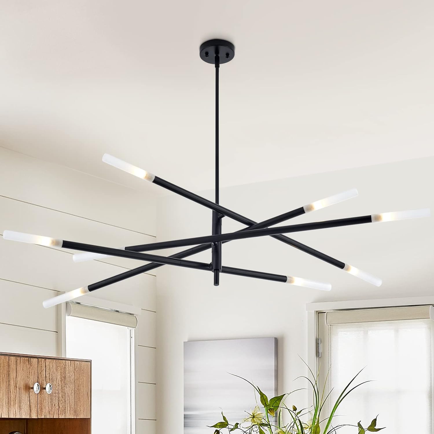 Amazon.com: VANZARLA Modern Sputnik Chandelier for Dining Room, Mid ...