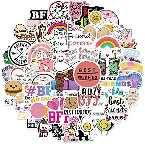 Amazon.com: 50Pcs Friendship Stickers - Best Friends Sticker Vinyl ...
