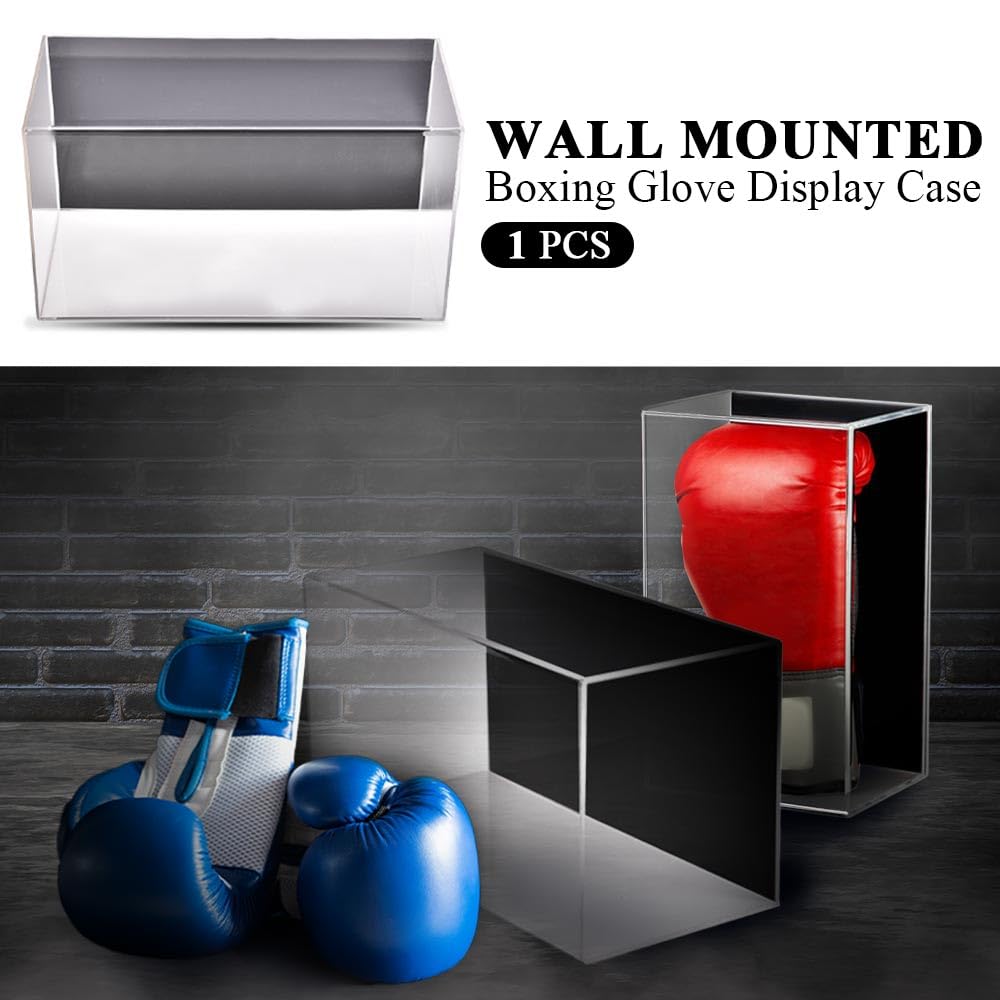 Snapklik.com : Boxing Glove Display Case Acrylic Wall Mount Horizontal ...