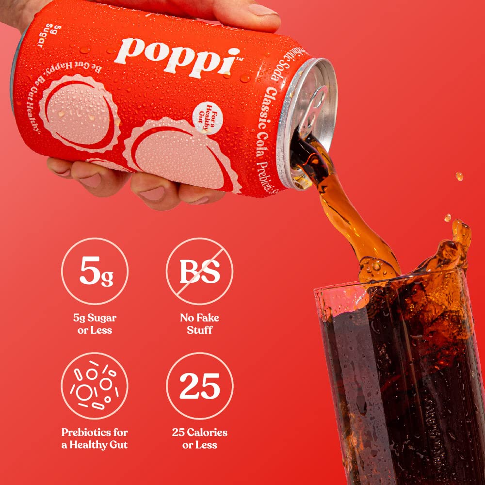 Snapklik.com : Poppi Soda Prebiotic Cola Clsc 12 FO