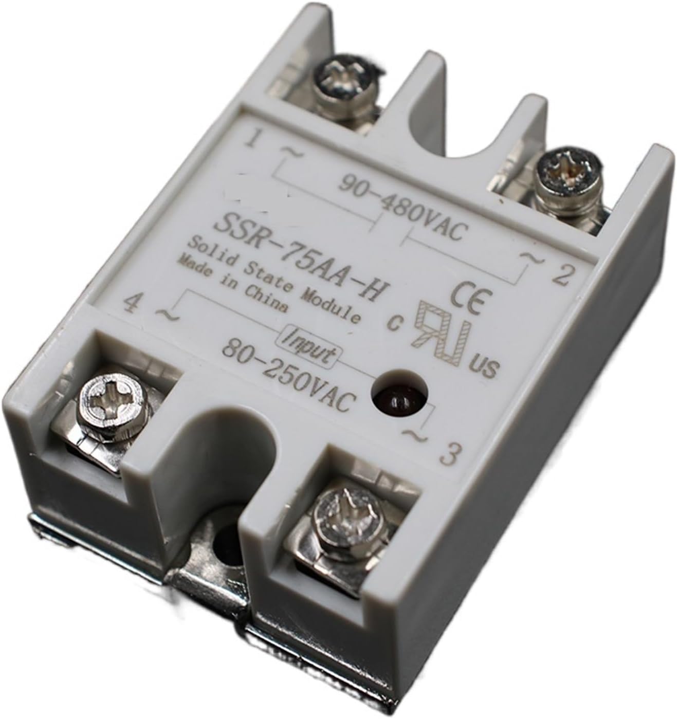 Amazon.com: SOBOUR Solid State Relay,SSR-75AA-H 75A 80-250V AC to 90-480V AC SSR 75AA-H Relay ...