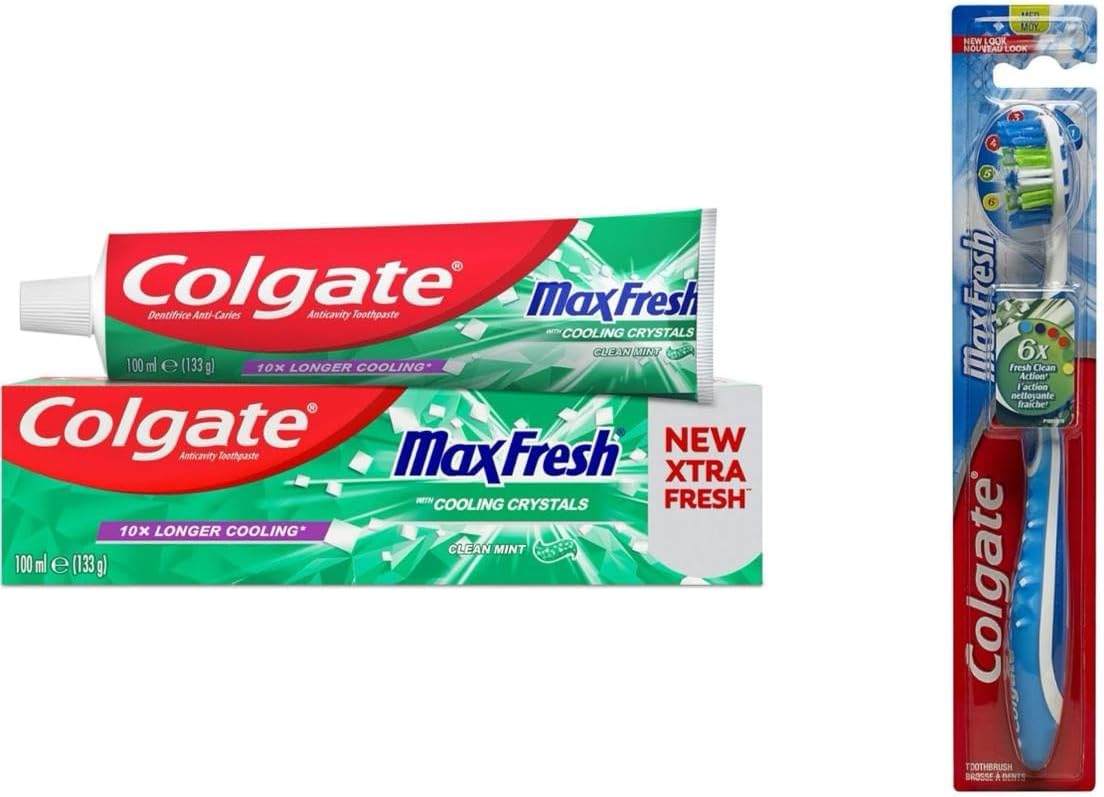 Colgate Max Fresh Toothbrush and Clean Mint Toothpaste 100 ml Import ...