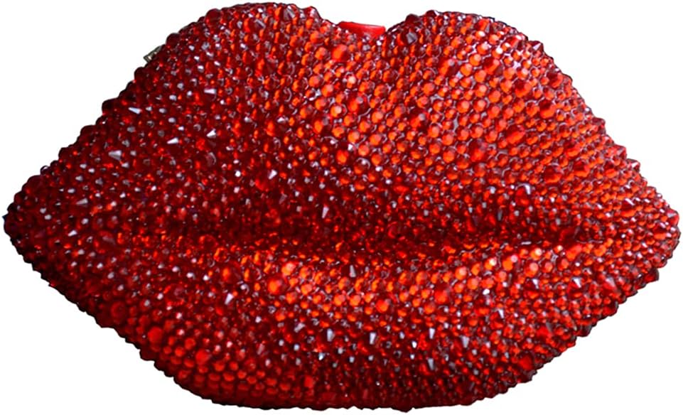 caralin Women Leather Lips-shaped Evening Clutch Purses Crossbody Bags ...