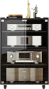 Amazon.com: DOLILO Media Storage Cabinet (Black with Pulley) : Home ...