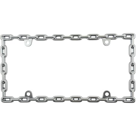 Amazon.com: Custom Accessories 92550 Chrome Round Chain Link License ...
