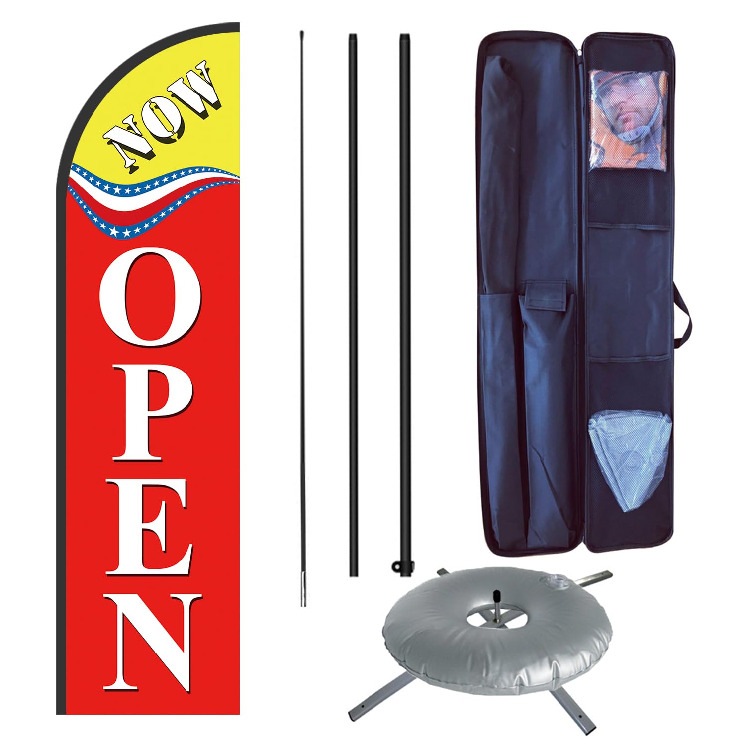 Snapklik.com : Open Themed Swooper Flag Pole Kit For Businesses,Now ...