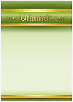Designpapier Urkunde 10 Goldprägung DP880 – 12 Blatt Briefpapier ...