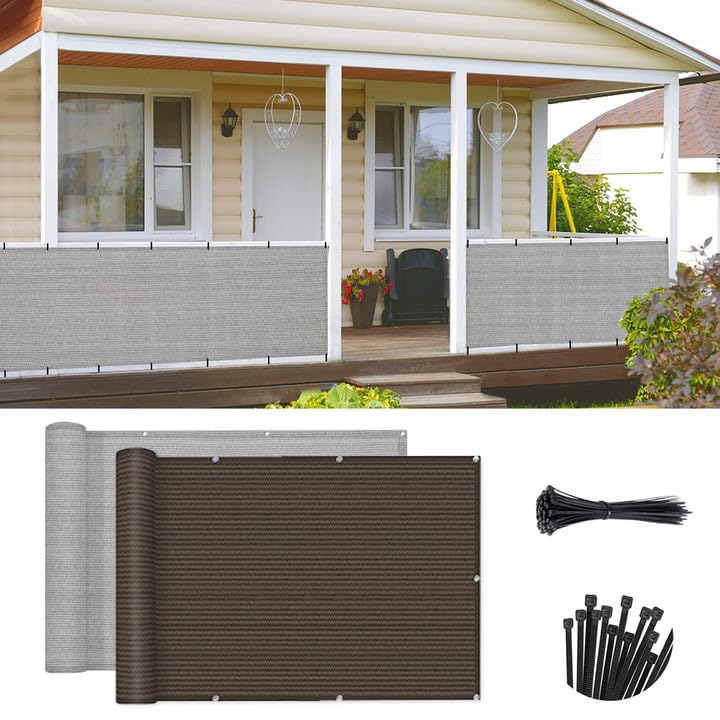 Amazon.com : SUNNY GUARD 3'x10' Balcony Privacy Screen Fence ...