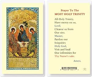 Generic Prayer to The Most Holy Trinity Laminated Holy Cards, 25-Count ...