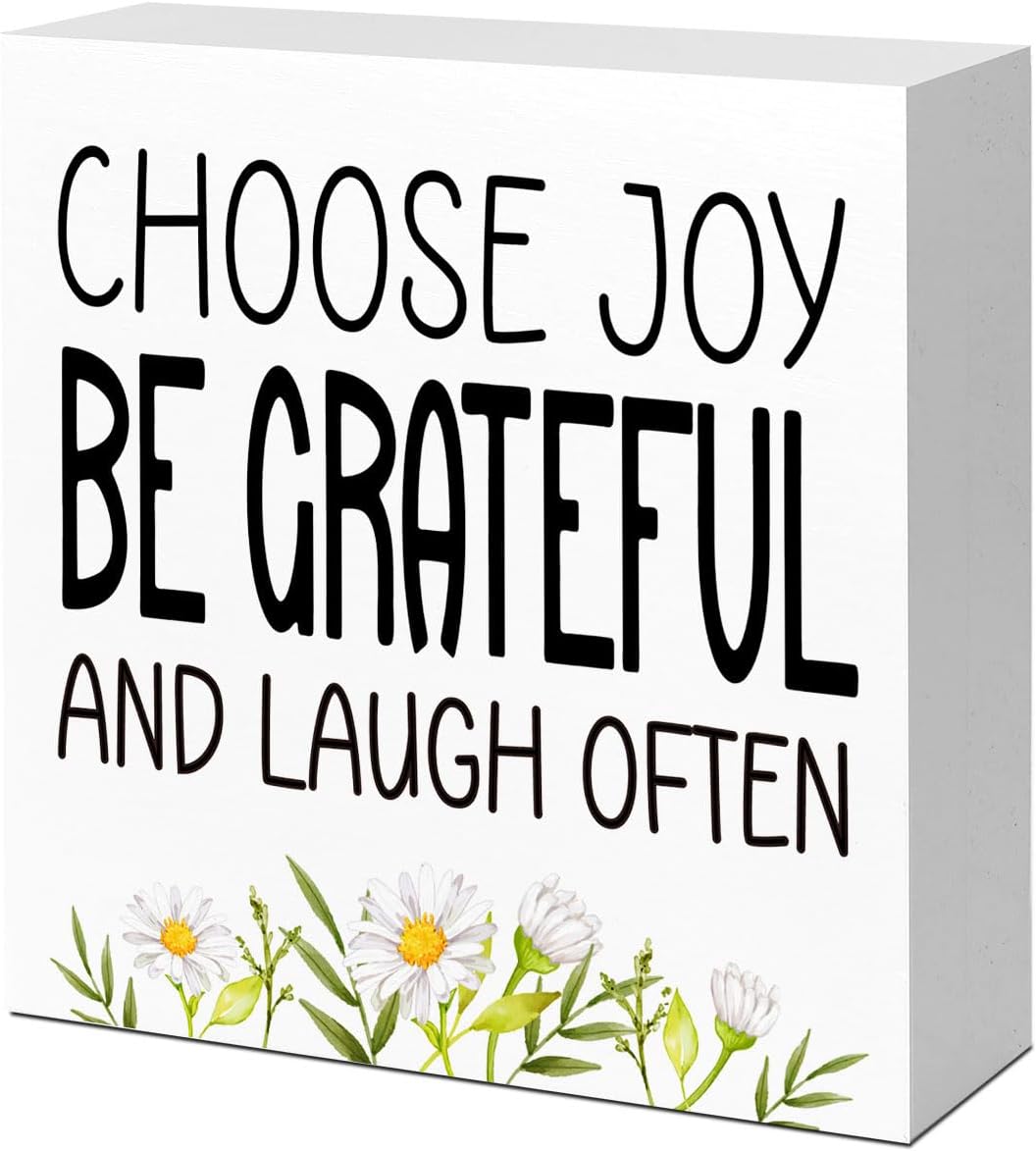 Amazon.com: Inspirational Office Desk Decor,Choose Joy be Grateful and ...