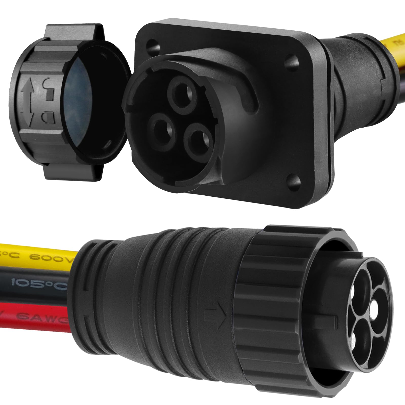 Snapklik.com : 80A Trolling Motor Plug And Receptacle For Minn Kota 2 ...