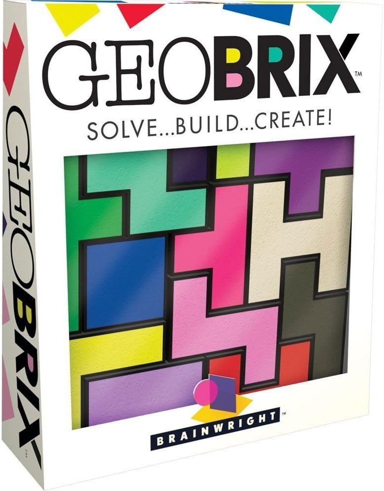 Amazon.com: Brainwright GeoBrix, Solve Build Create Puzzle 13 Colorful ...