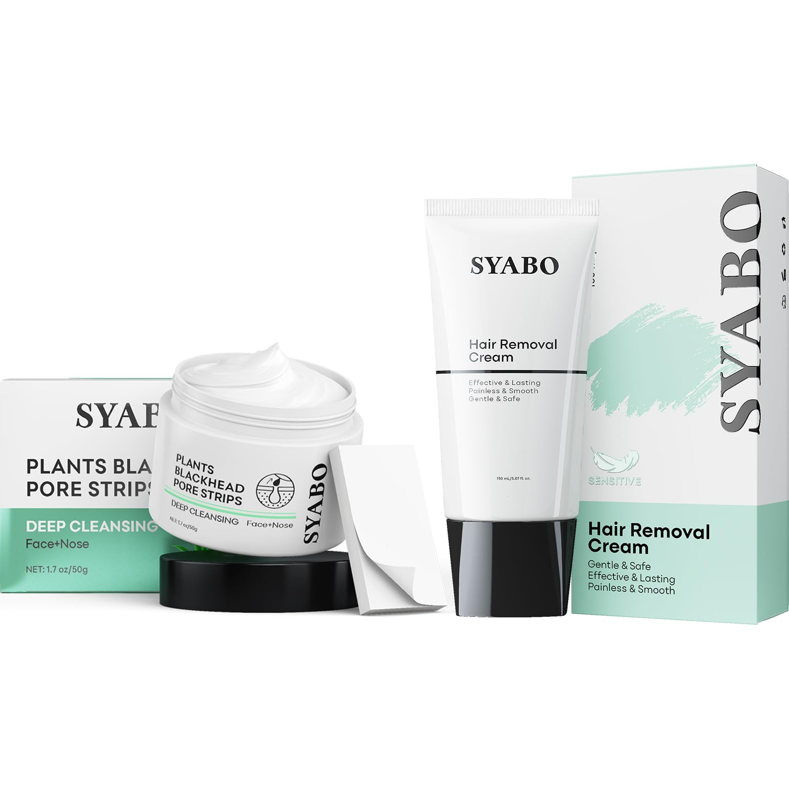 Amazon.com : Blackhead Remover Peel Off Mask and Hair Removal Cream Set ...