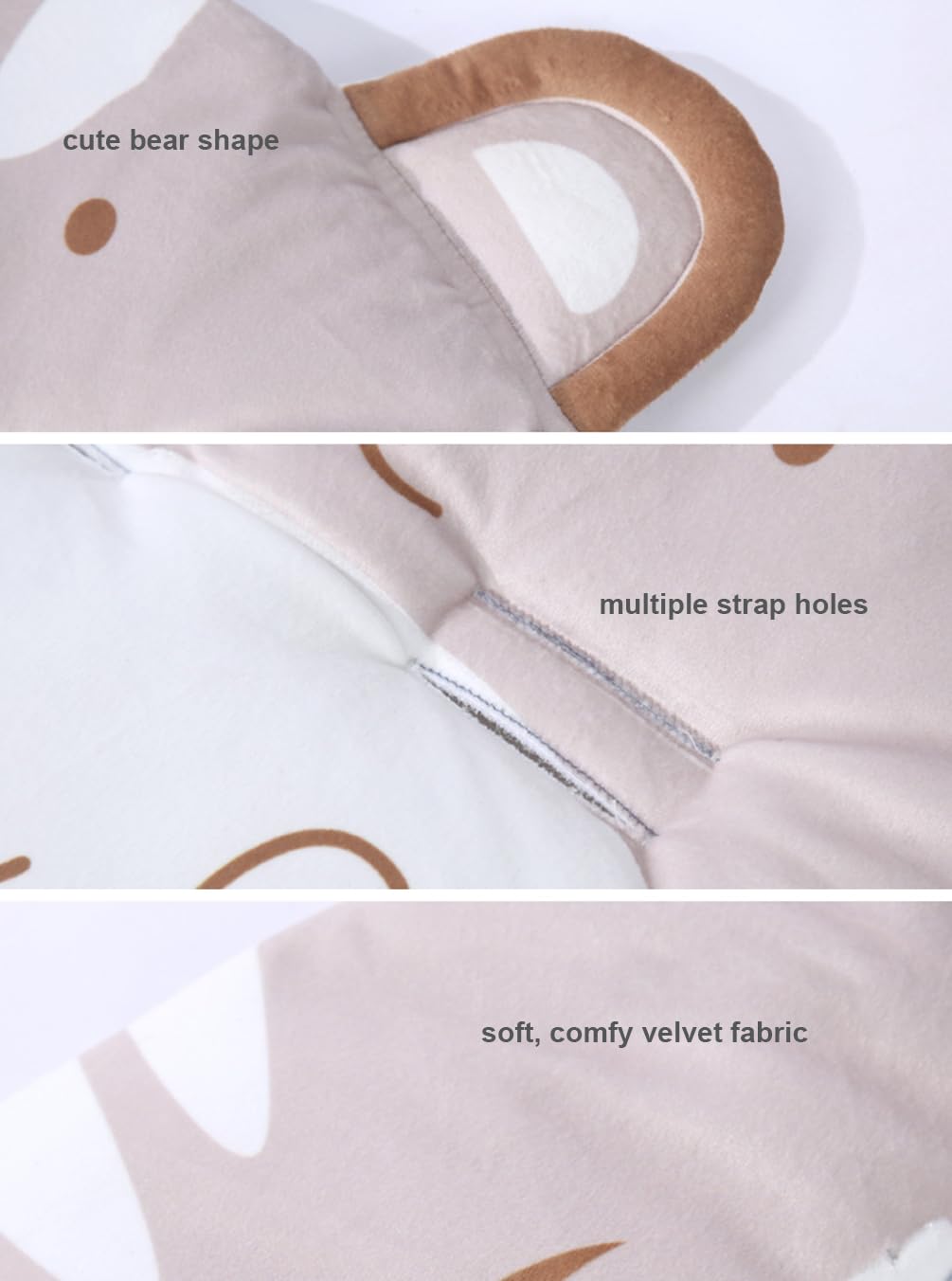 Snapklik.com : Cute Pram Liner Car Seat Insert Cartoon Bear Baby ...