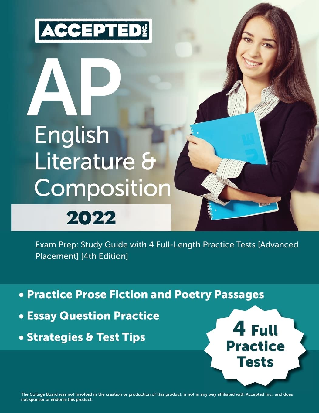 AP English Literature & Composition 2022 Exam Prep: Study Guide with 4 ...