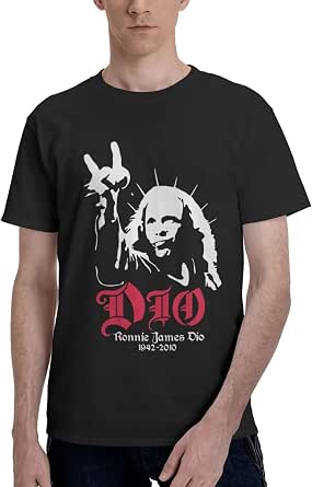 Ronnie James Dio T Shirt Man's Summer Tee Casual Fashion Short Sleeve ...