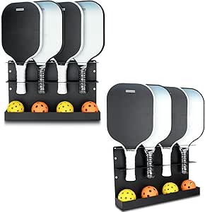 Amazon.com : TOPOWN 2PCS Pickleball Paddles Rack/Ball Rack – Holds 8 ...